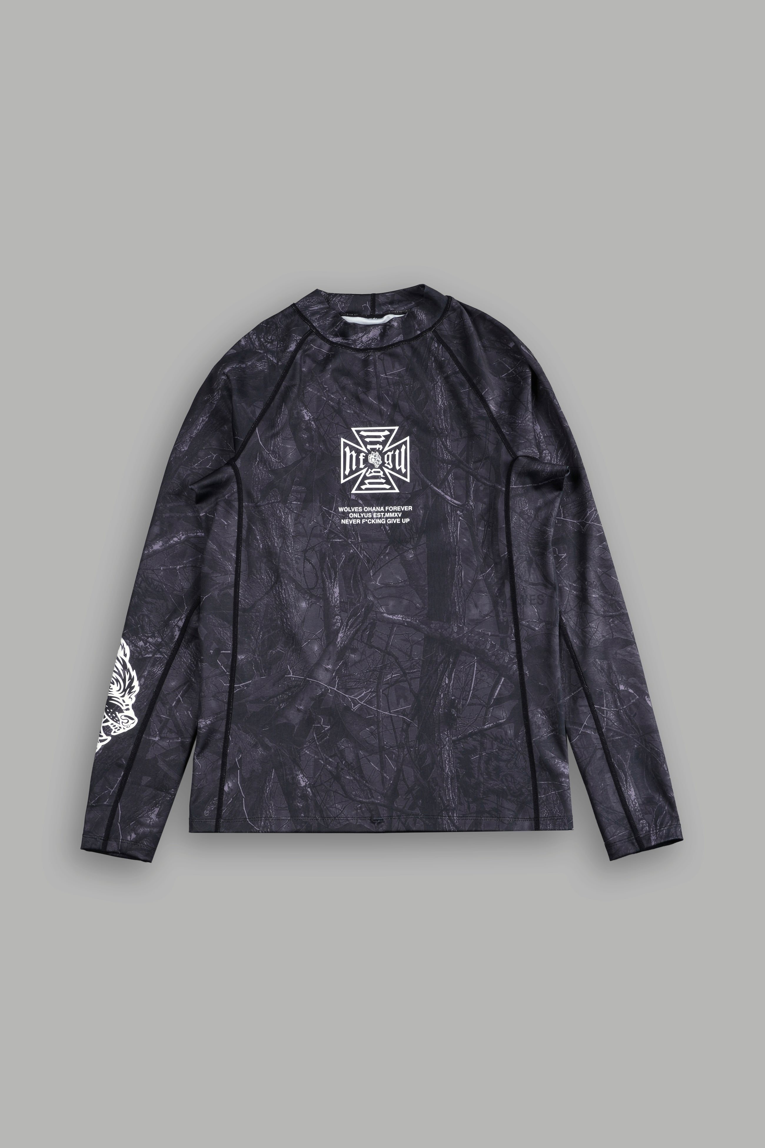 Core Rash Guard in Darc Driftwood Forest Camo